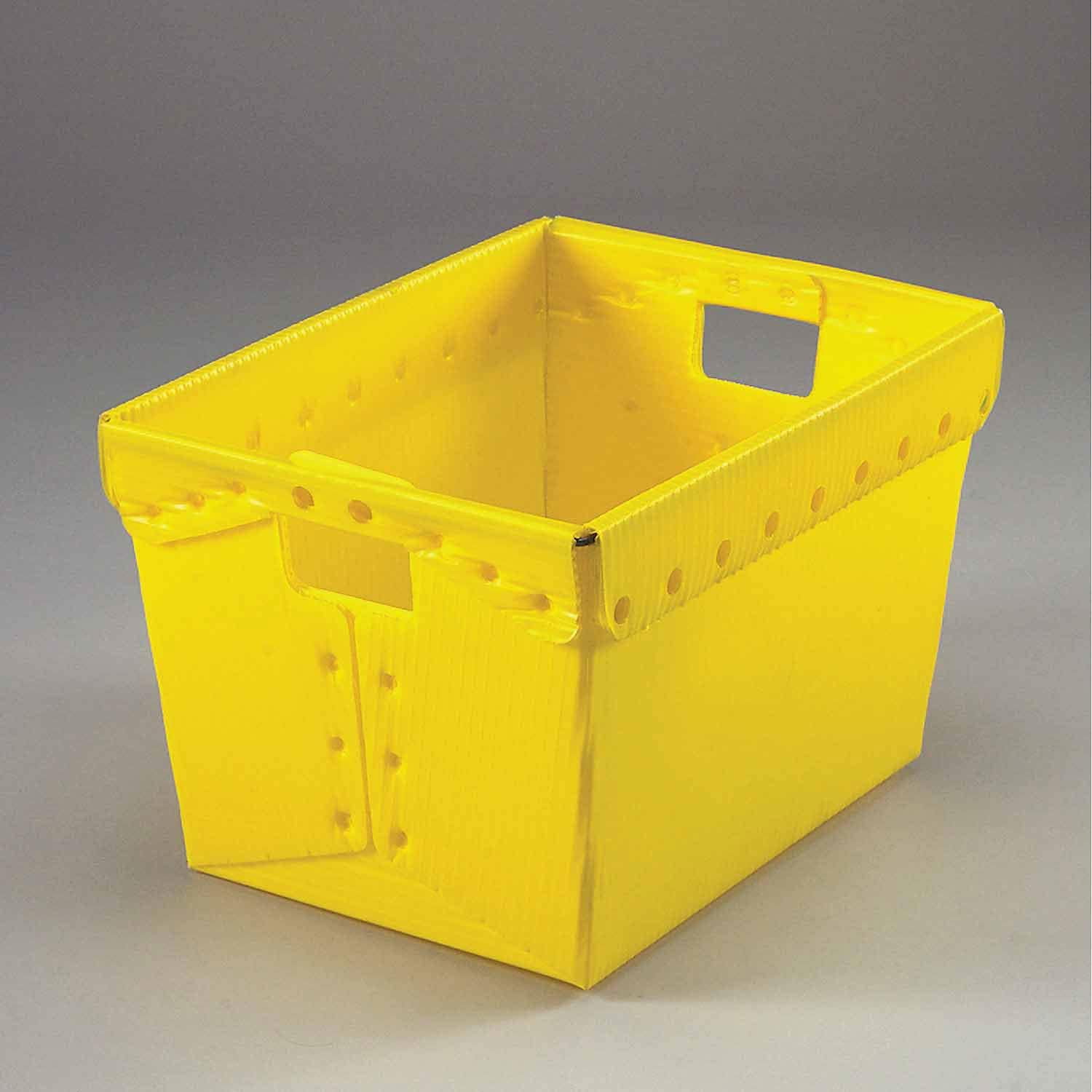 Postal Mail Tote Without Lid, Corrugated Plastic, Yellow, 18-1/2x13-1 ...
