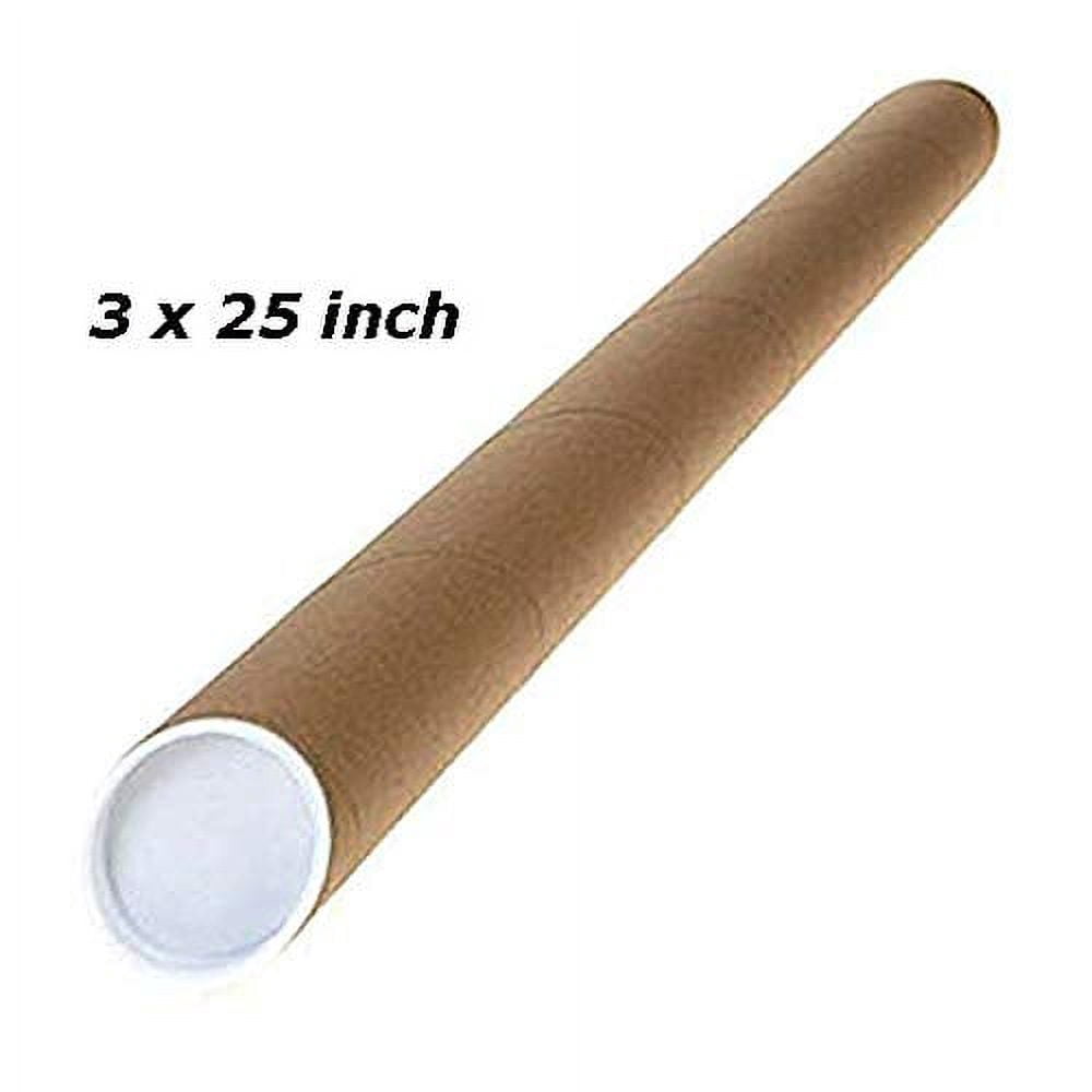 Postal Mailing Tubes with End Caps - 3 x 25 inch (10 Pack) - Walmart.com