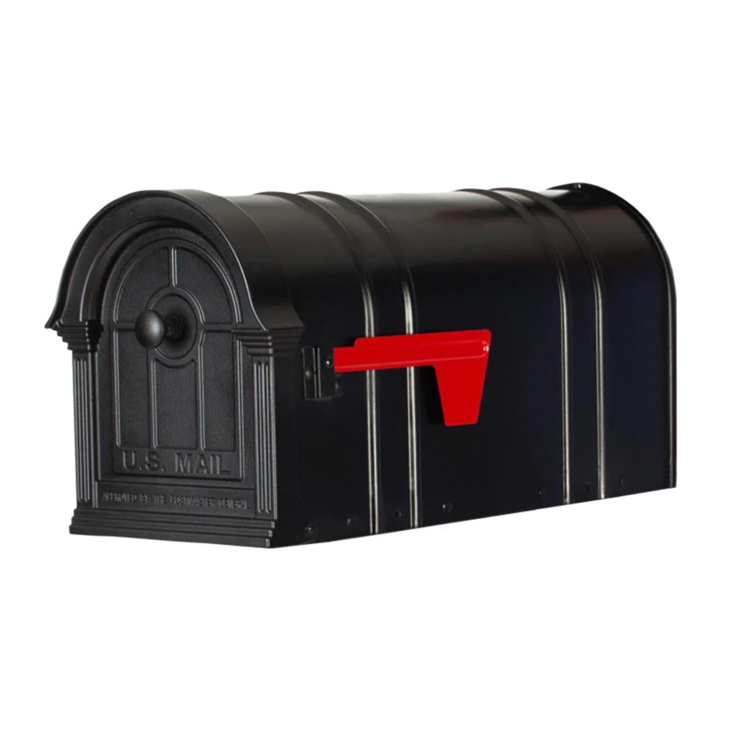 Postal PRO Manchester Black Steel and Aluminum Post Mount Mailbox ...