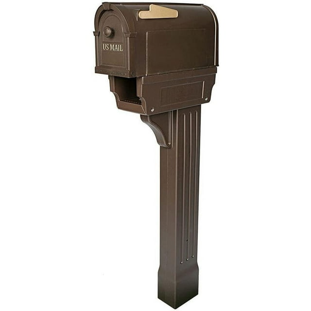 Postal Pro All-in-One Mailboxes and Post Combo Kit in Bronze ...