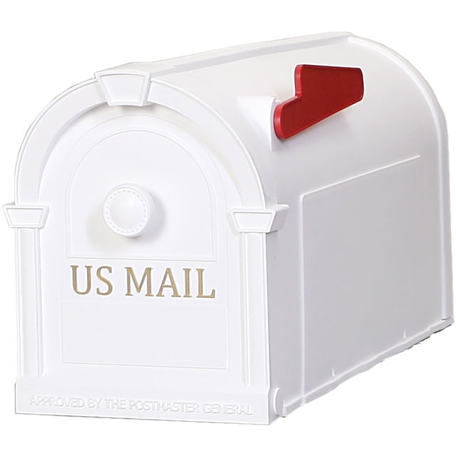 Postal Pro Medium White Plastic Post Mounted Mailboxes - Walmart.com