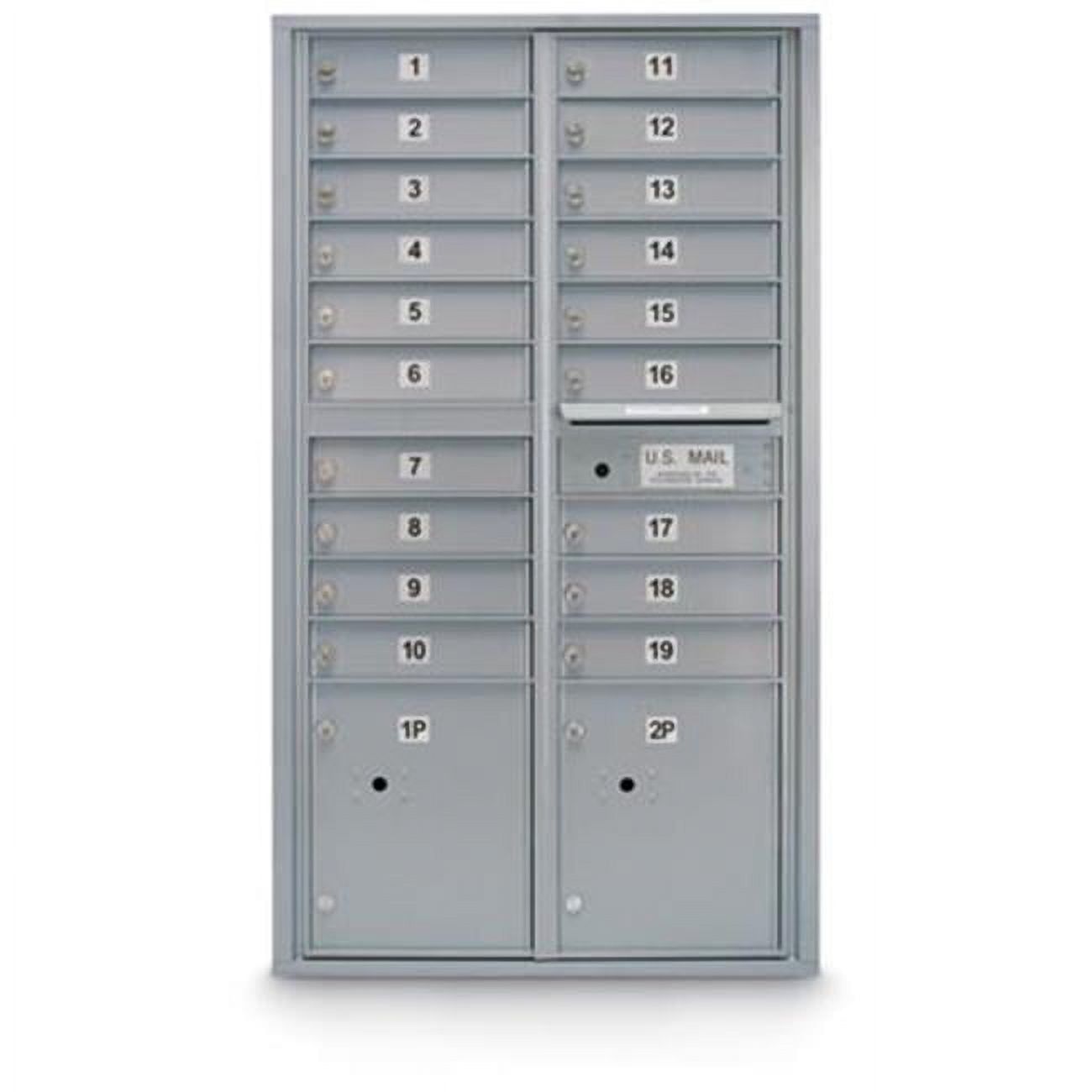 Postal Products Unlimited 19 Door Standard 4C Mailbox with 2 Parcel Lockers - Sandstone ...