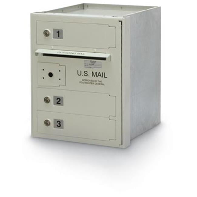 Postal Products Unlimited 3-Door Horizontal 4C High Security Mailbox ...