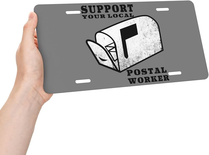Postal Worker American Flag License Plate Cover Car Truck Front Vehicle ...
