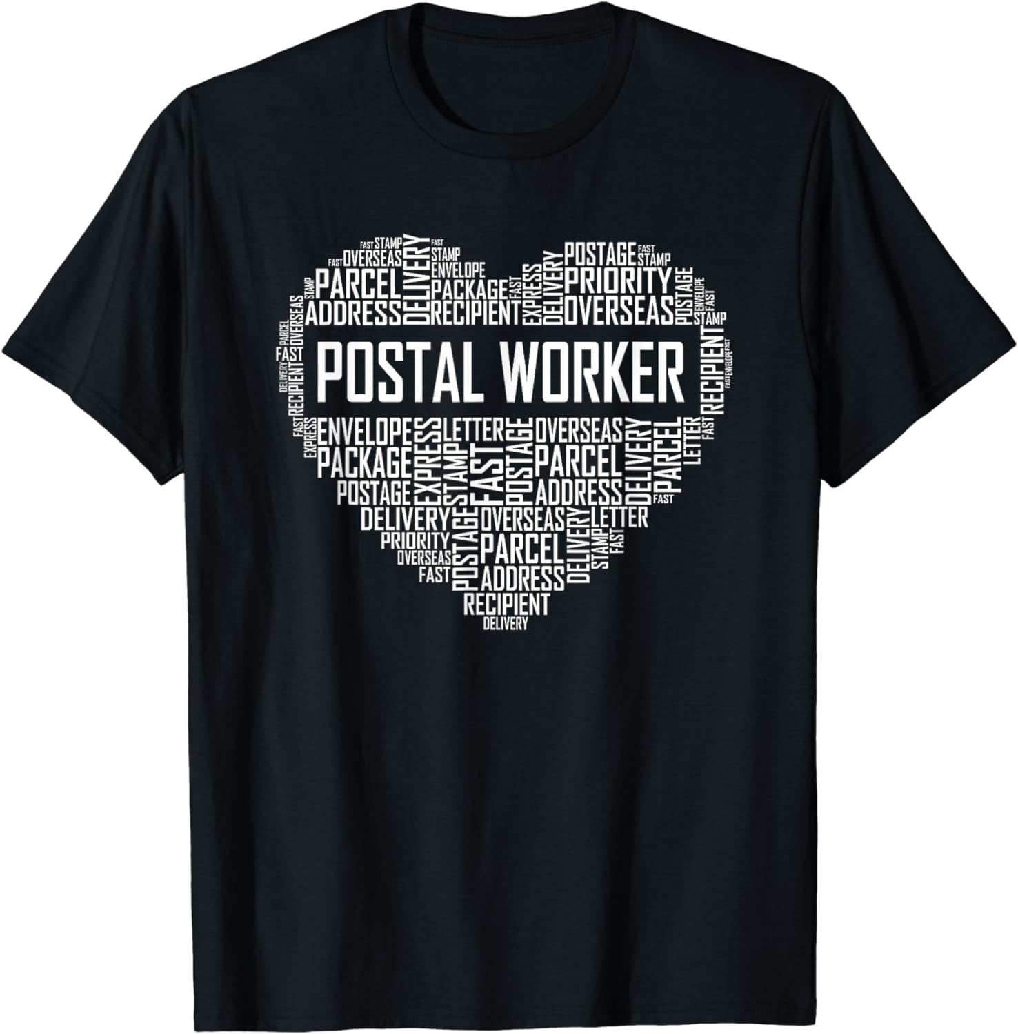 Postal Worker Gift Heart Mailman Gifts Postman T-Shirt - Walmart.com