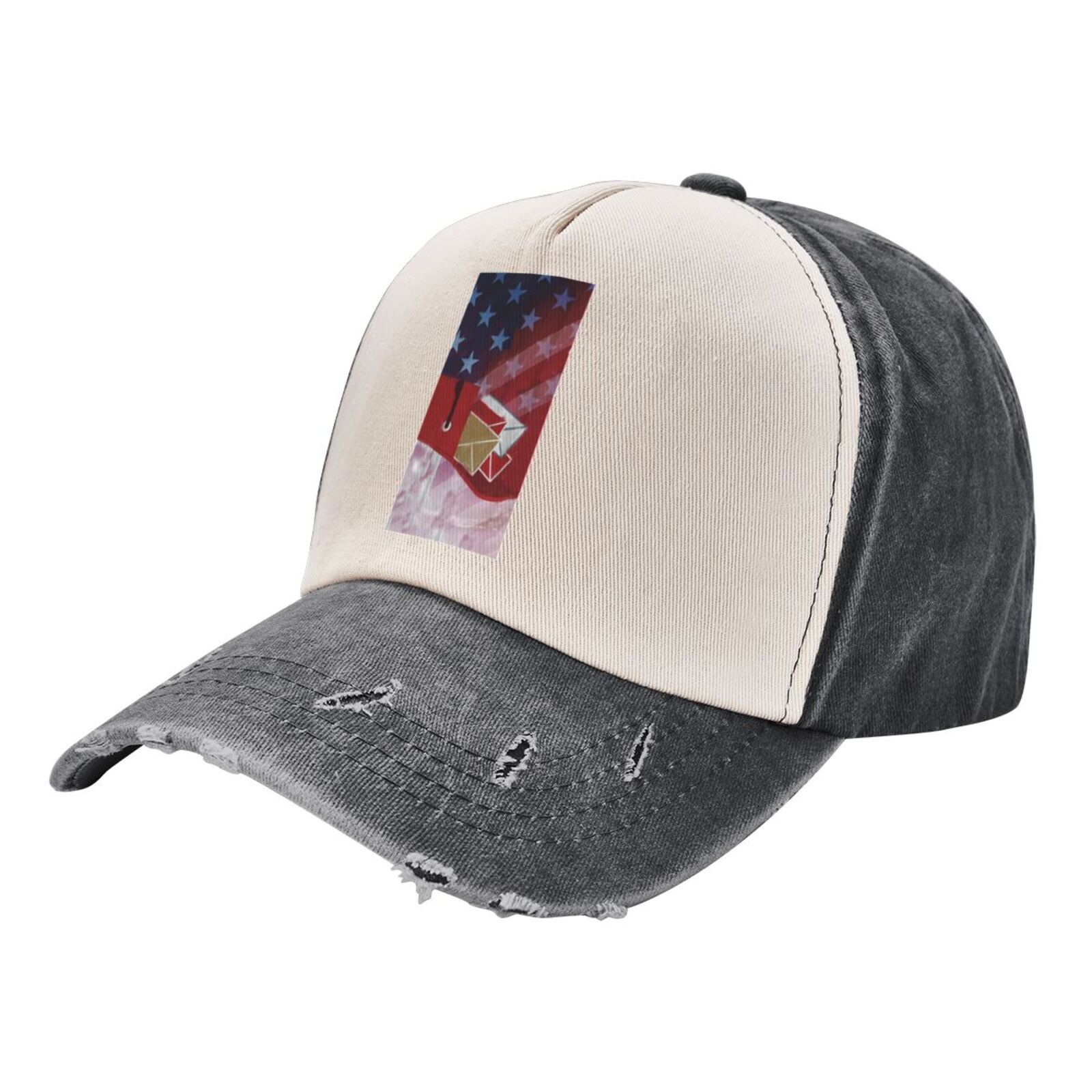 Postal Worker Us Flag Baseball Cap Distressed Adjustable Vintage Cotton ...