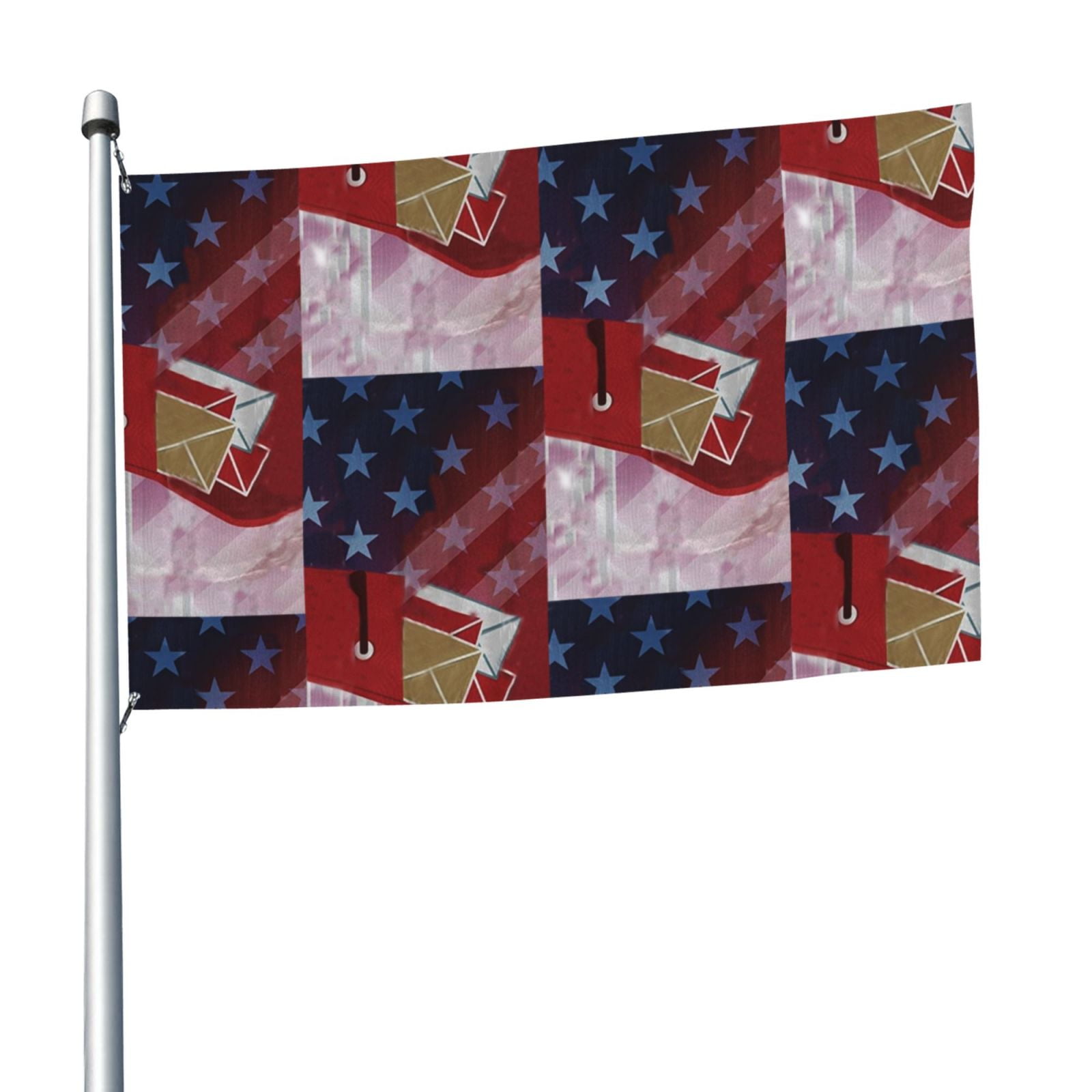 Postal Worker Us Flag Flag 5x8 Ft Print Vivid Color Outdoors Indoors Light-Weight Polyester ...