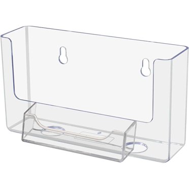 deflecto DocuHolder for Countertop or Wall Mount Use, 9 1/4w x 3 3/4d x 10 3/4, Clear - Walmart.com