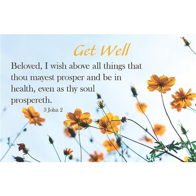 Postcard - Get Well & Flowers - Pack of 25 - Walmart.com