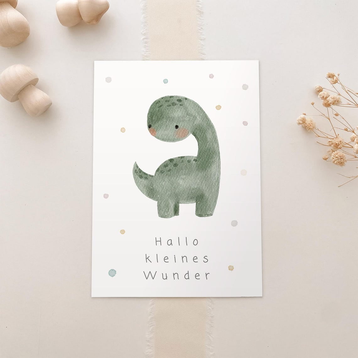 Postcard Hello Little Miracle A6 Postcard Children Postcard Birthday Card Children'S Birthday ...