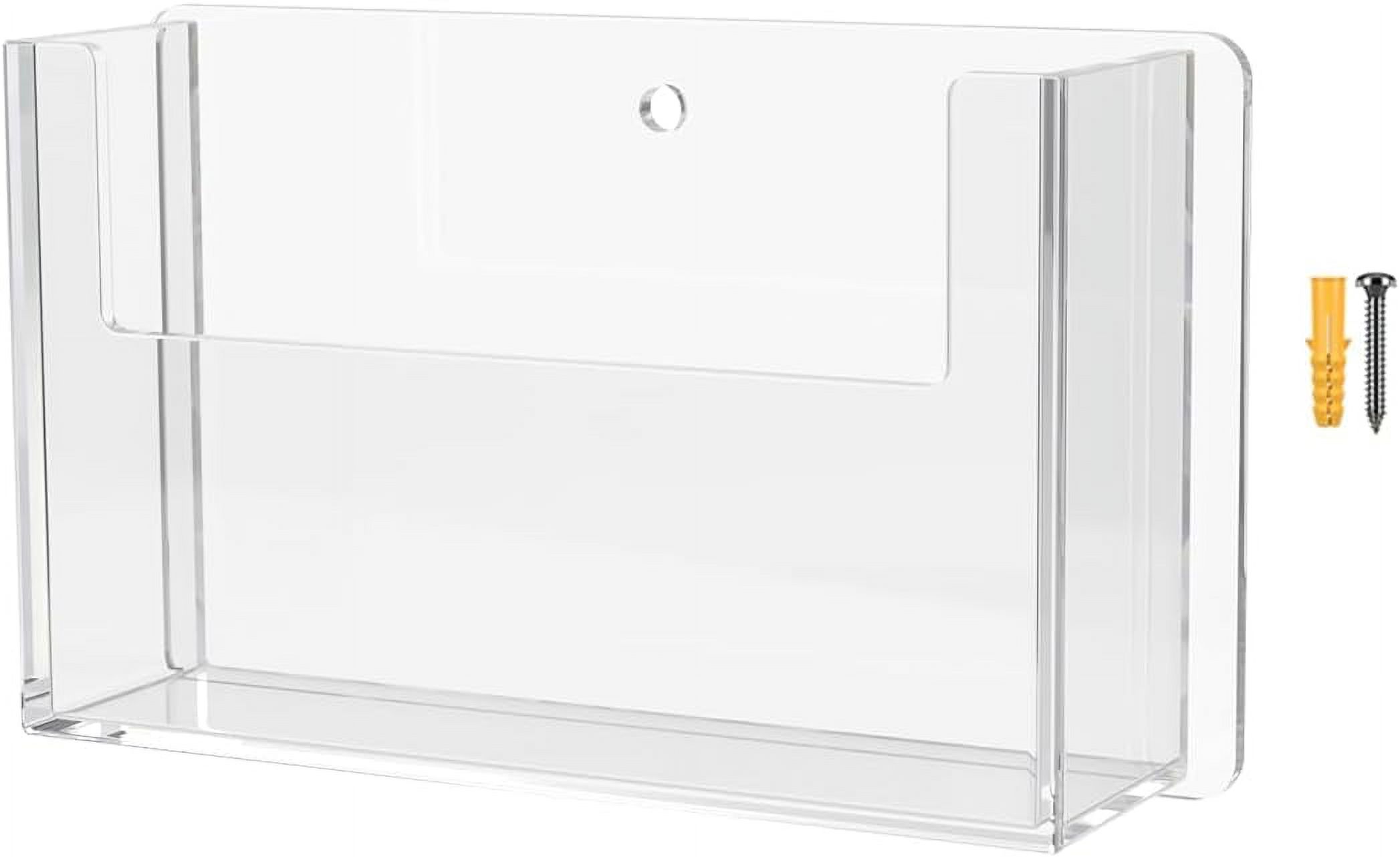 Postcard Holder 6" Clear Index Card Storage Holds 6 X 4 Literature Wall ...