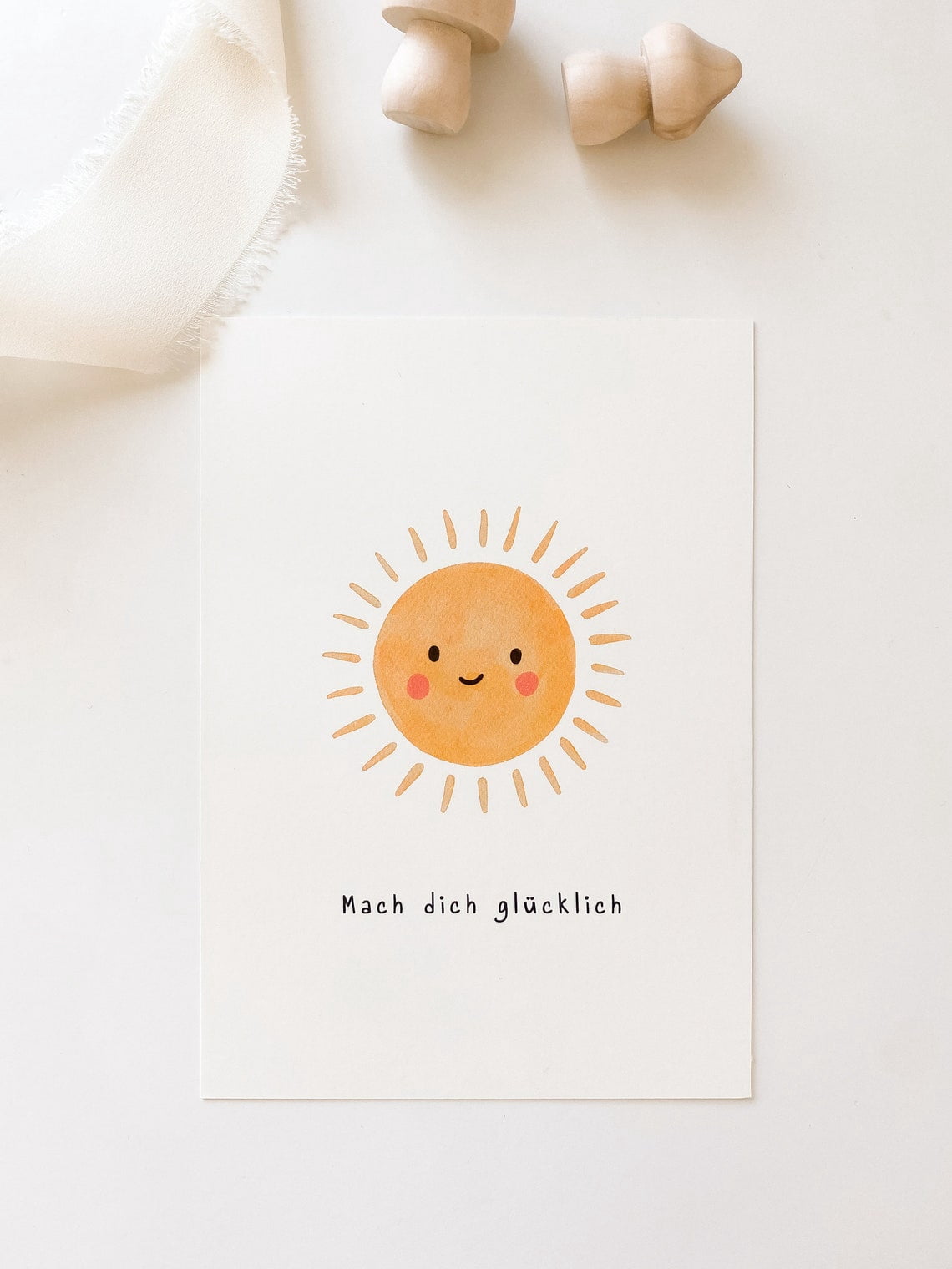 Postcard Make Yourself Happy A6 Postcard Good Mood Postcard Birthday ...