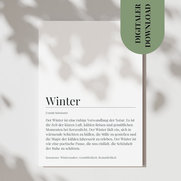 Postcard Winter Definition Season Poster Winter Seasons Poster Winter ...