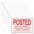 Posted No Trespassing Sign Private Property No Hunting Signs Reflective ...