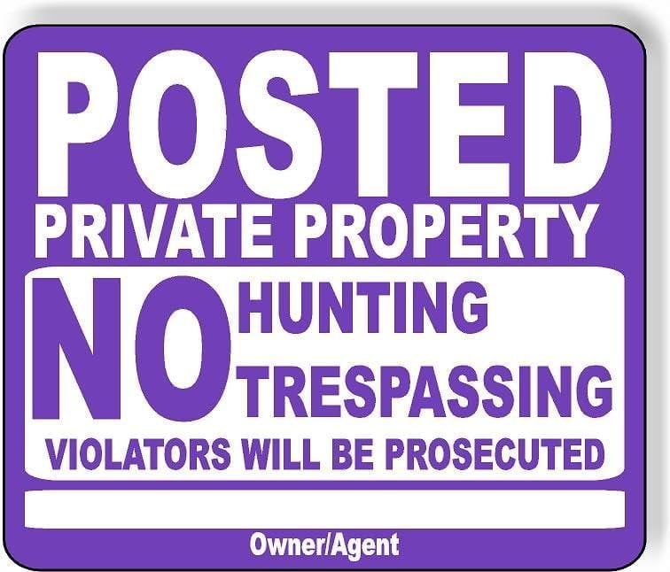 Posted Private Property Purple Aluminum Composite Sign 15''x18 ...