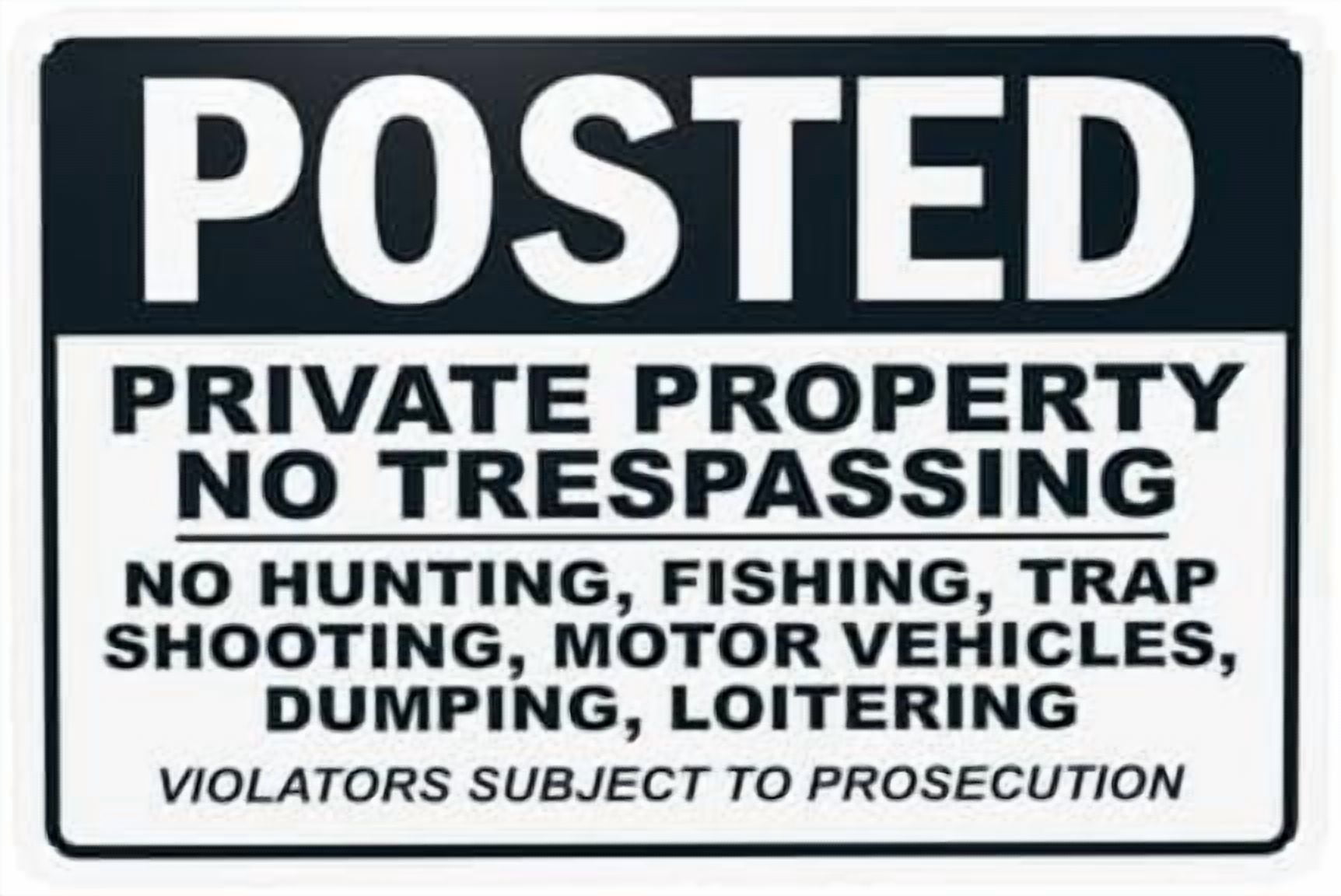 Posted Private Property No Trespassing Warning Sign, Private Property ...