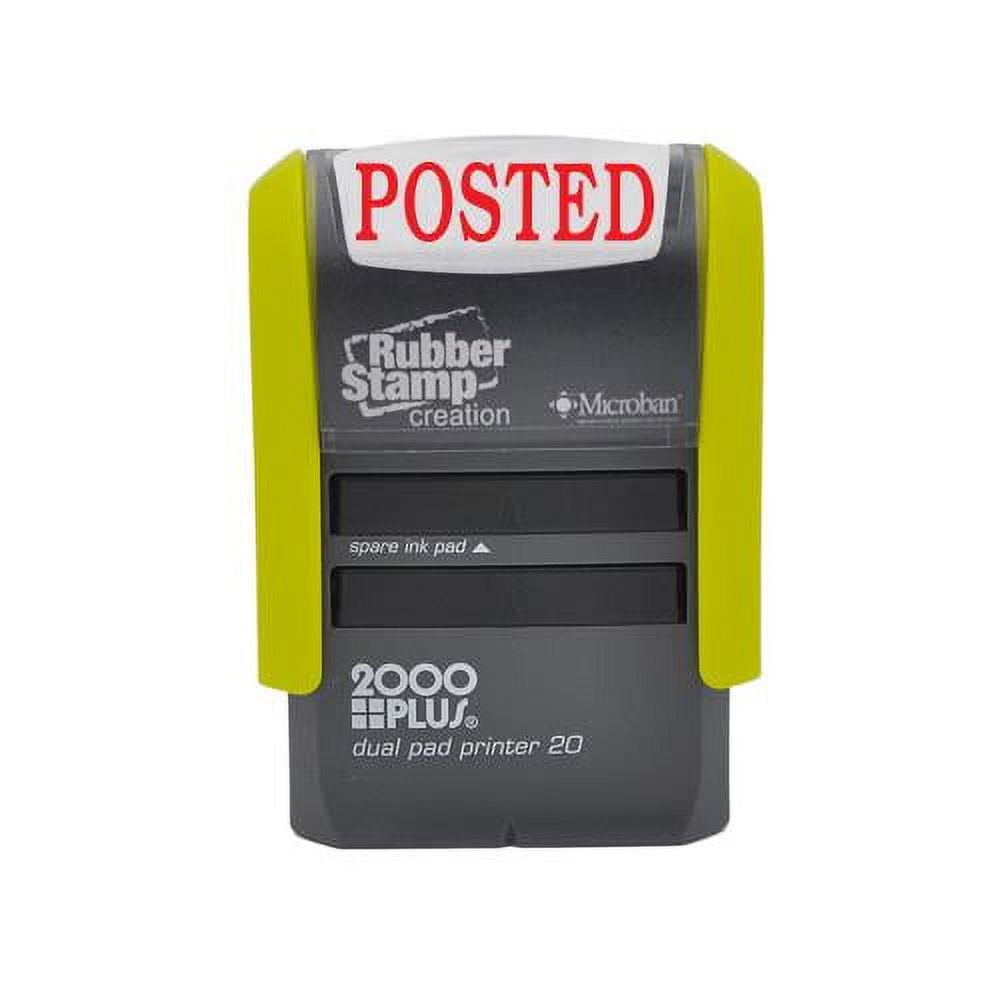 Posted Self Inking Stamp, Printer 20 with 2 Pads - Red Ink - Walmart.com