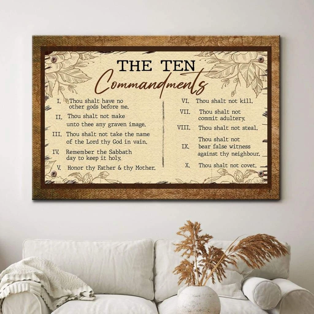 Poster 10 Commandments- Christian - UNFRAMED Poster Prints, Wall Art ...