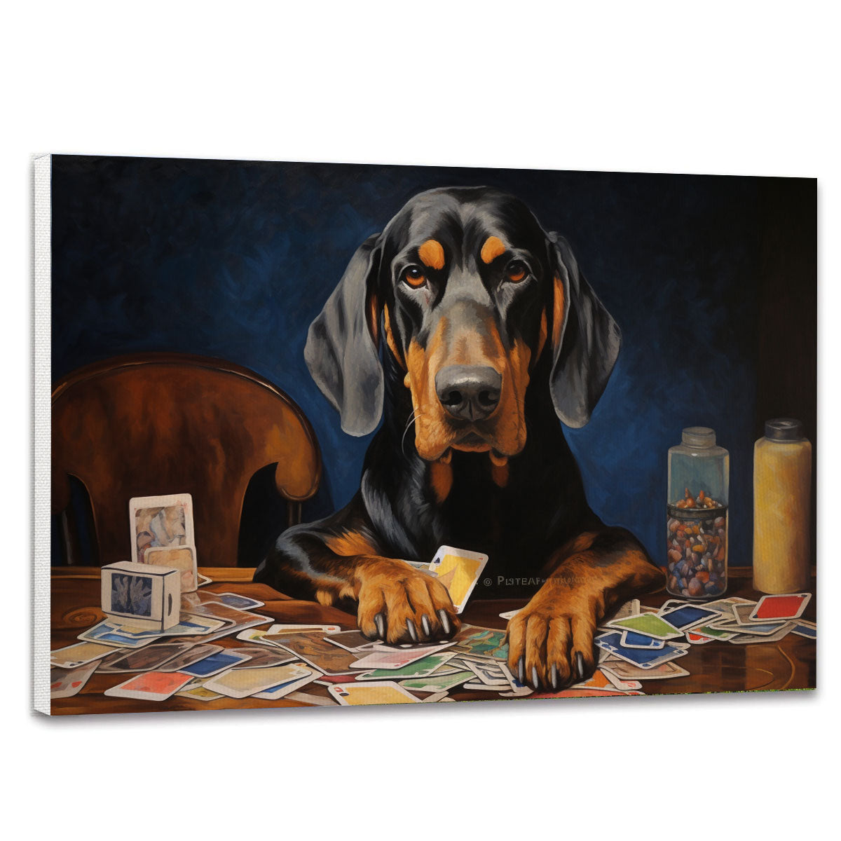 Poster 12x8in Wall Art - Dogs Playing Poker Poster - Blackand Tan ...