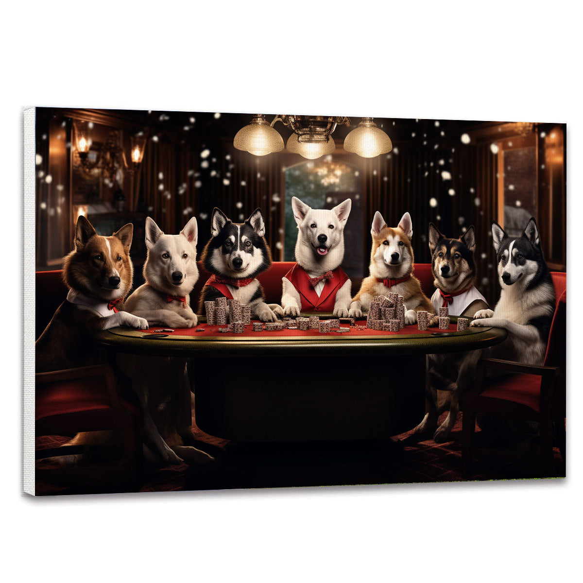 Poster 12x8in Wall Art - Dogs Playing Poker Poster - Canaan Dog Posters ...