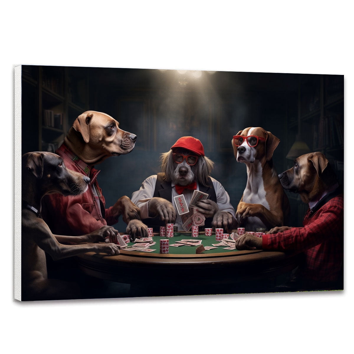 Poster 12x8in Wall Art - Dogs Playing Poker Poster - Harrier Dog ...