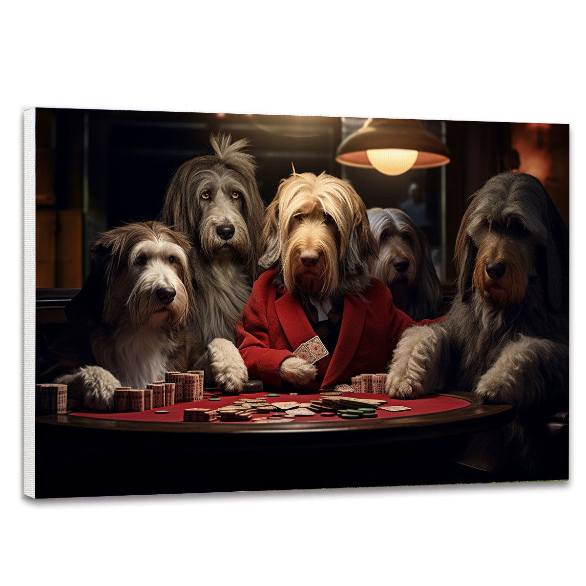 Poster 12x8in Wall Art - Dogs Playing Poker Poster - Otterhound Dog ...