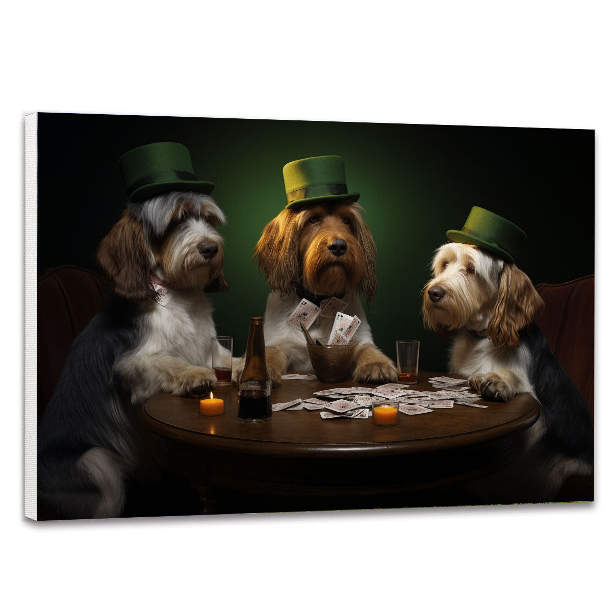Poster 12x8in Wall Art - Dogs Playing Poker Poster - Otterhound Dog ...