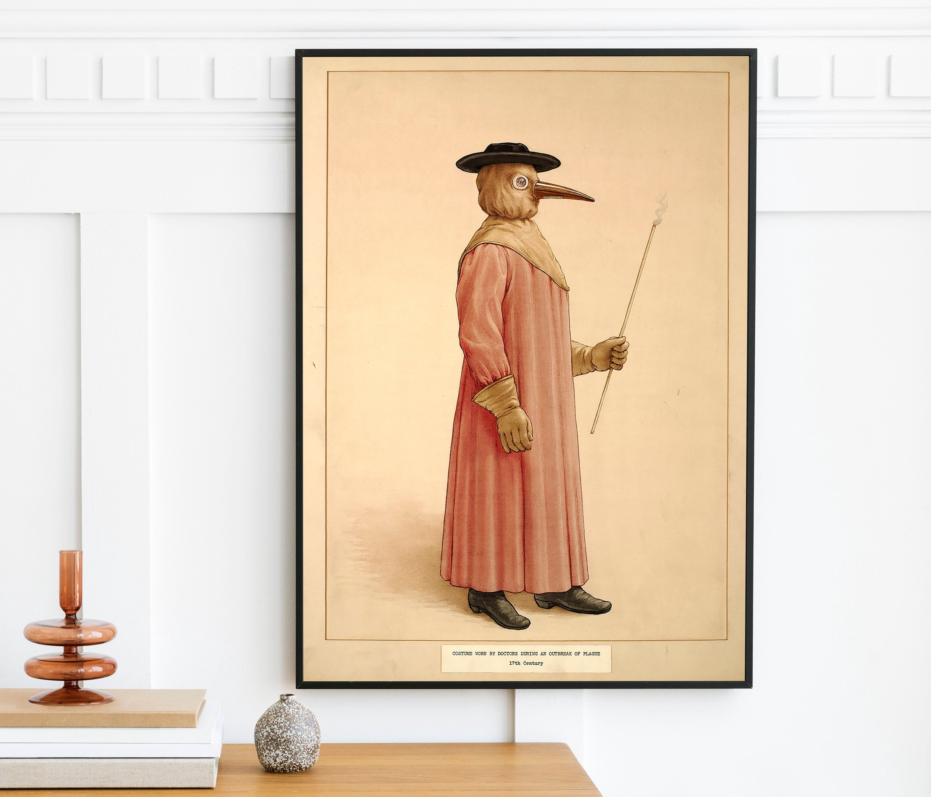 POSTER 17th Century - Plague Doctor | Costume Art Print | Vintage ...