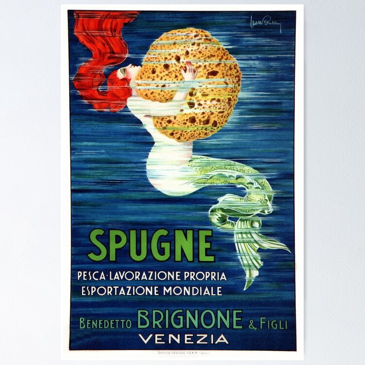 Poster 1920 Italian Mermaid Advertising - Unframed Poster, 12x18 ...