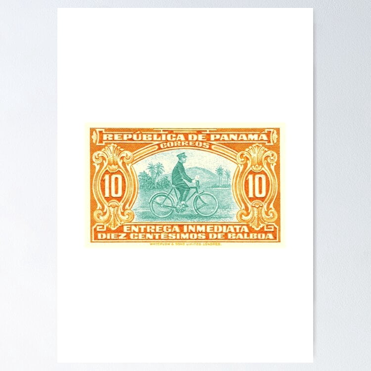 Poster 1929 PANAMA Special Delivery Postage Stamp - Unframed Poster ...