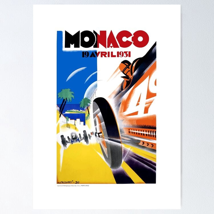 Poster 1931 MONACO Grand Prix Racing - Unframed Poster, 24x36 - Walmart.com