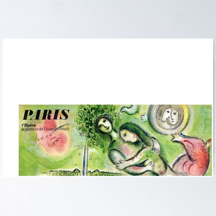 Poster 1964 Marc Chagall Paris Opera French Travel - Unframed Poster ...