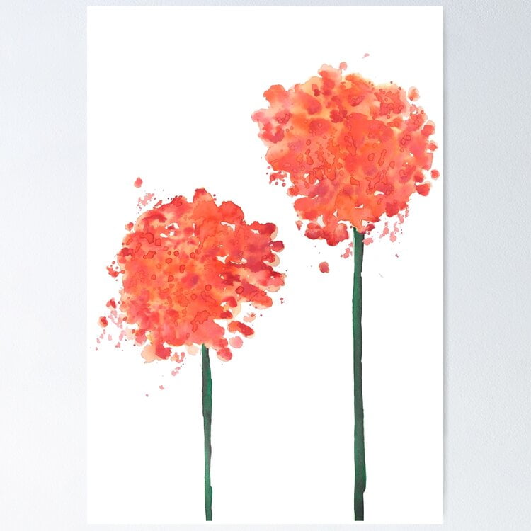 Poster 2 Abstract Geranium Flowers Poster No Framed, 12x18 - Walmart.com