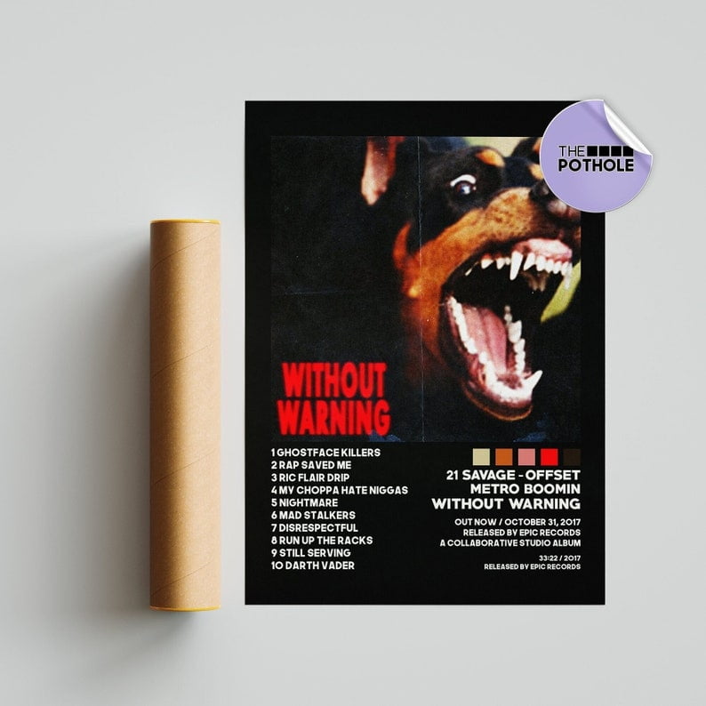 Poster 21 Savage, Offset, Metro Boomin Poster / Without Warning Poster ...