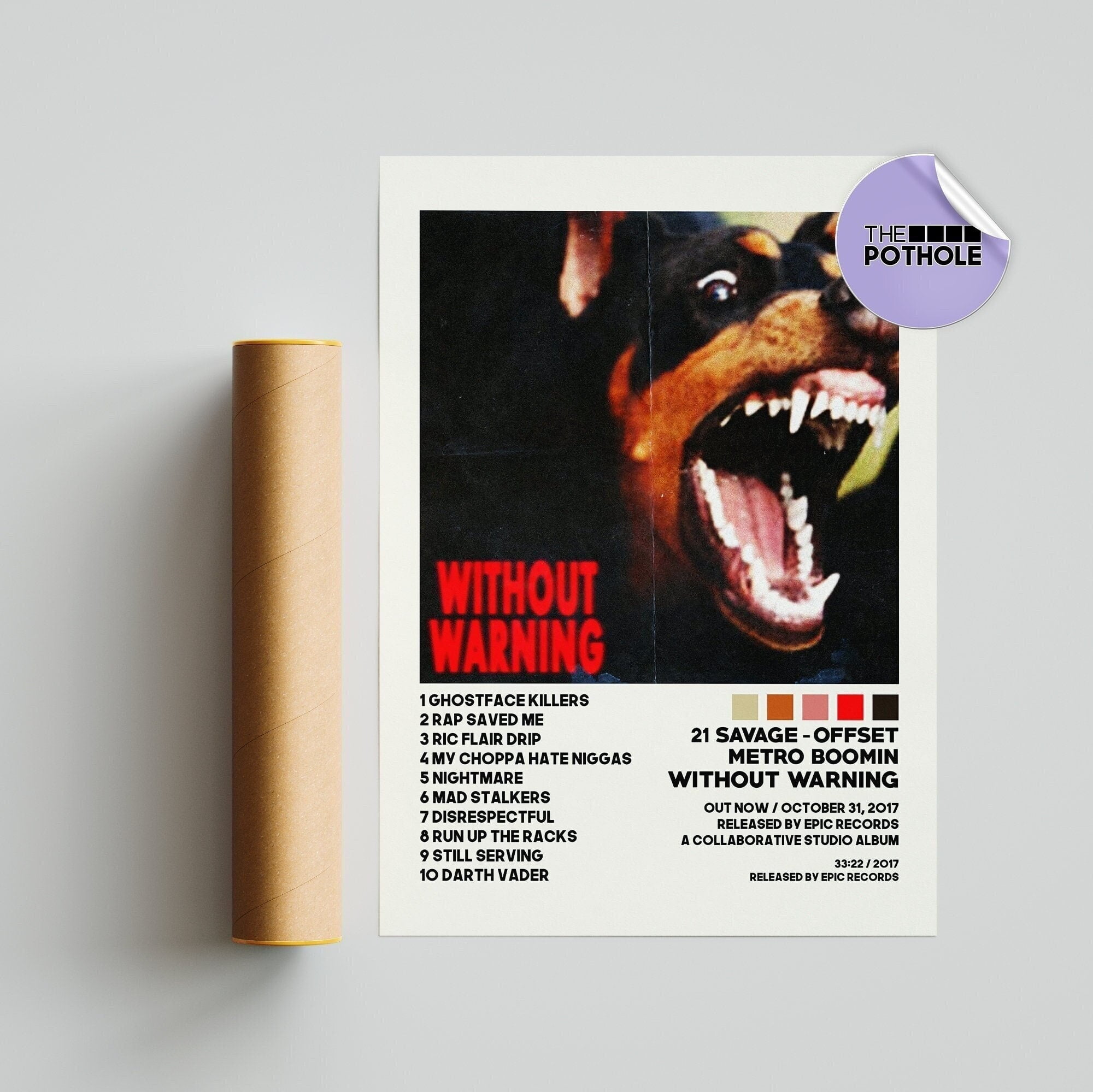 Poster 21 Savage, Offset, Metro Boomin Poster / Without Warning Poster ...