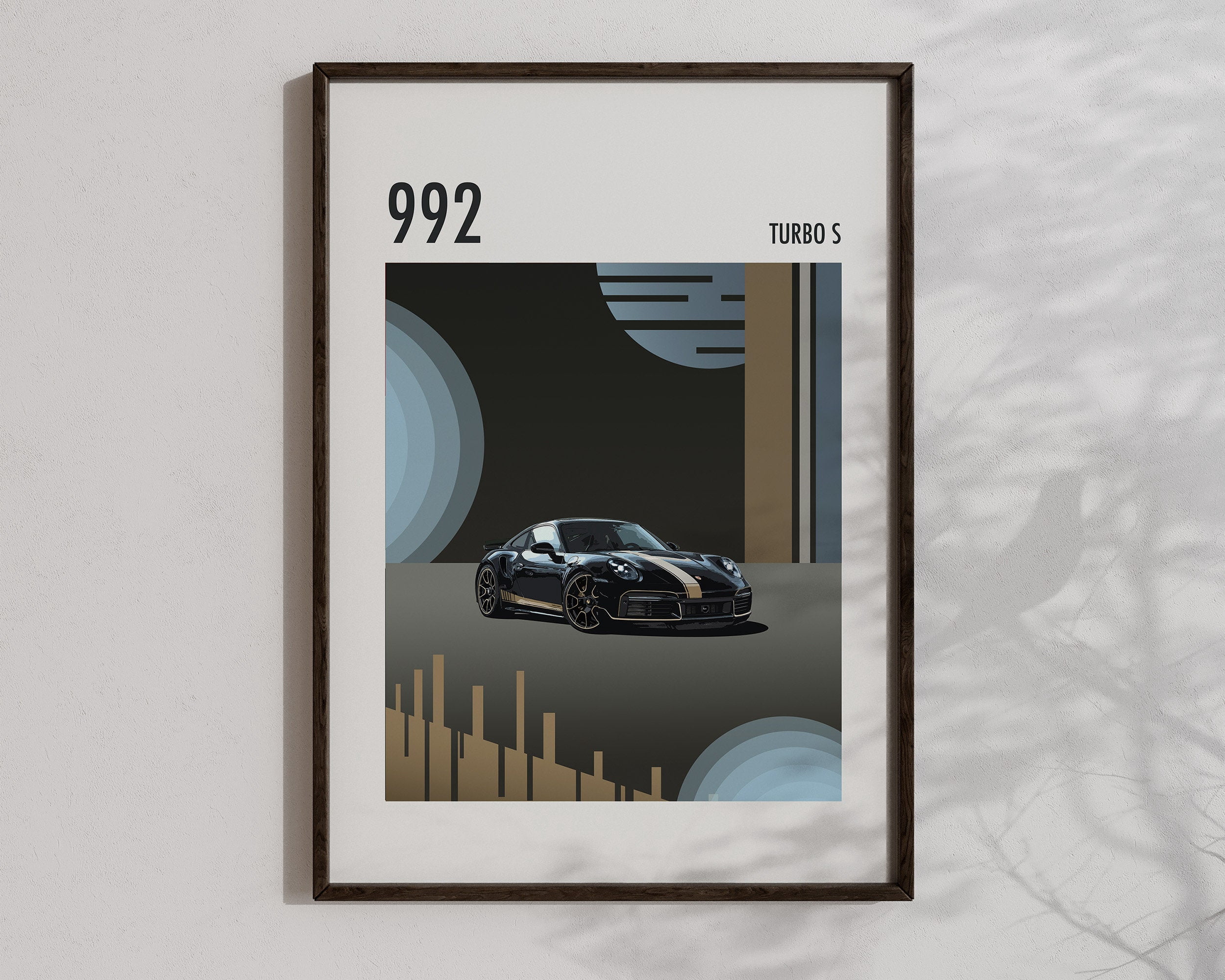 Poster 3 in 1 bundel, Porsche 911 Turbo S Poster , afdrukbare Porsche ...