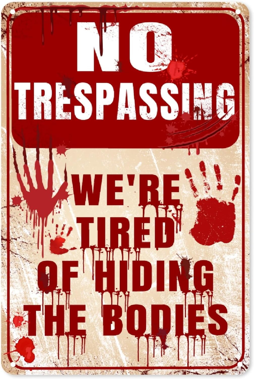 Poster 8 X 12 Inches Metal Metal Tin Sign, Interesting Warning Signs ...