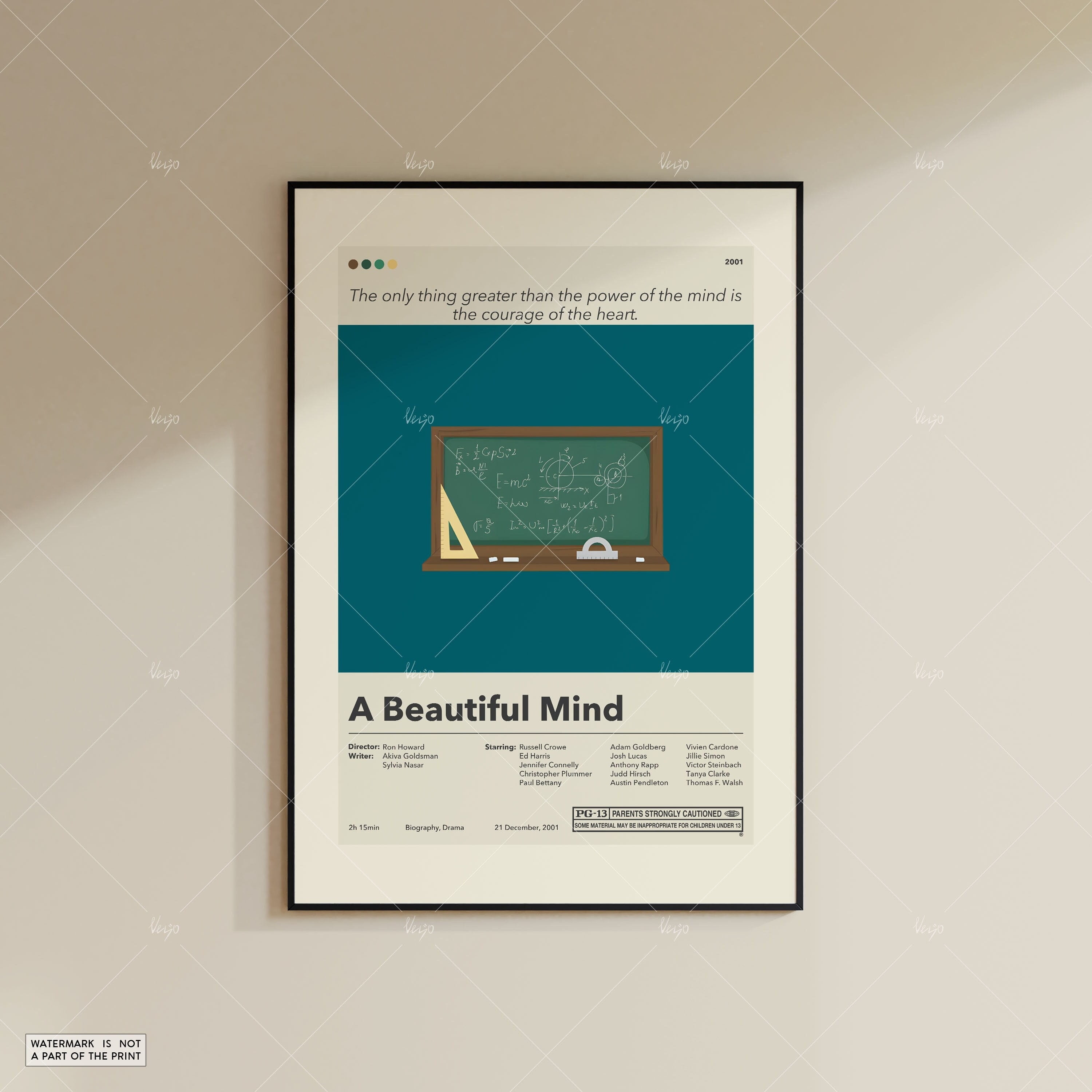 Poster A Beautiful Mind Poster | Wong Kar-wai | Minimalist Movie Poster ...