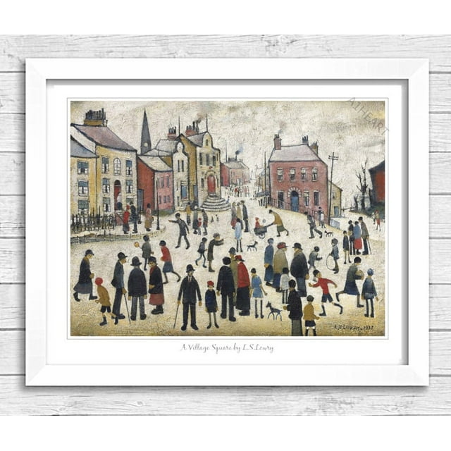 Poster A Village Square by L.S. Lowry Poster Print. Artist from ...