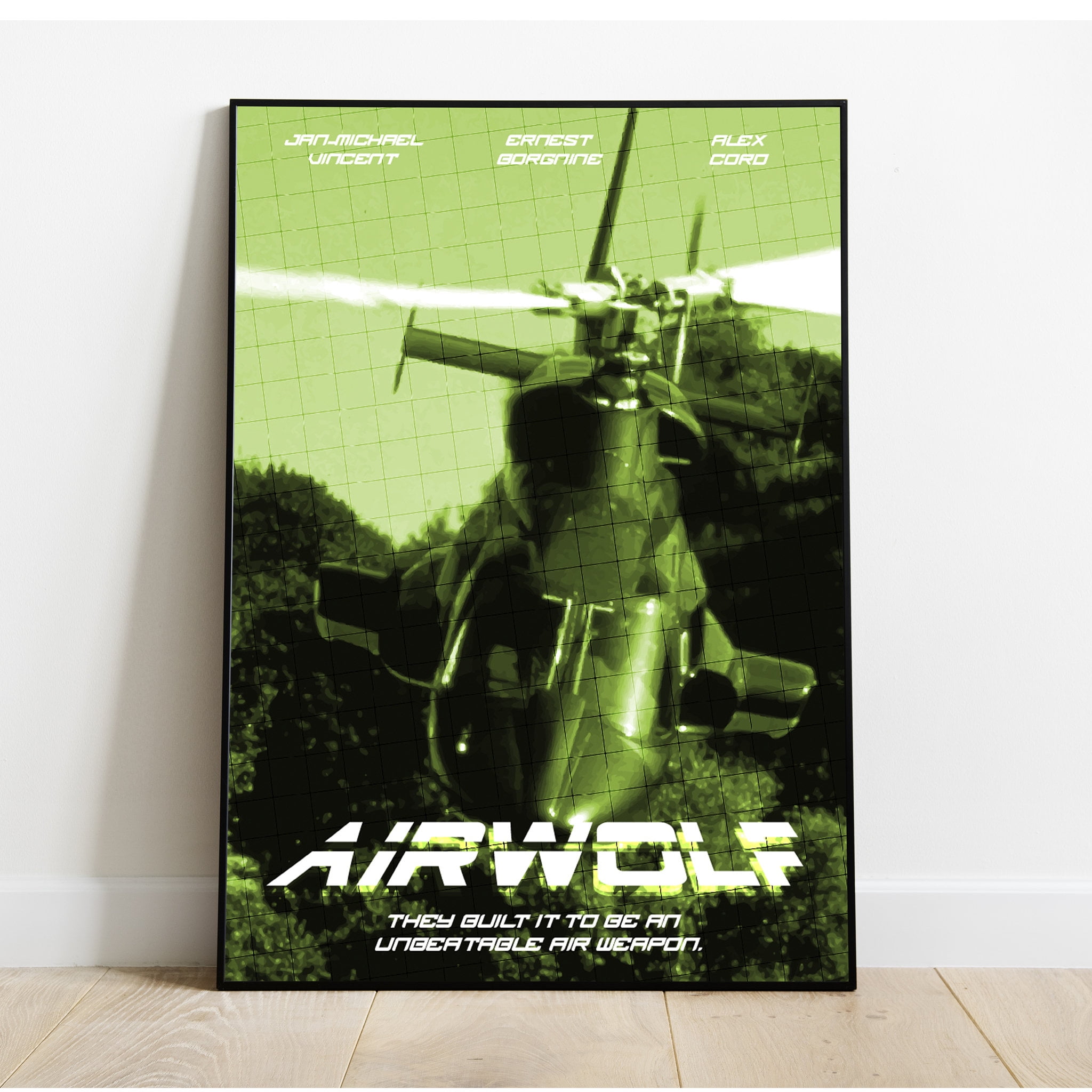 POSTER AIRWOLF Classic Bell 222 Helicopter TV Series Poster | 80s Tv ...