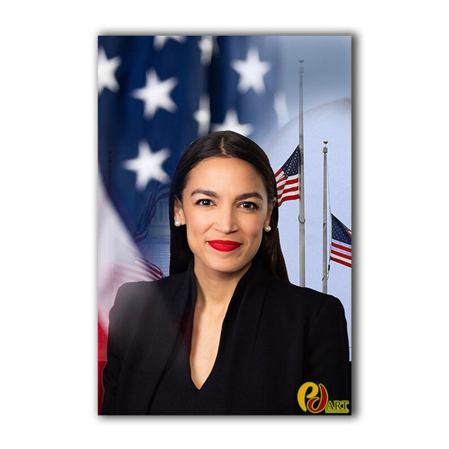 POSTER AOC Alexandria Ocasio Cortez Poster Art Print Decor-UNFRAMED ...