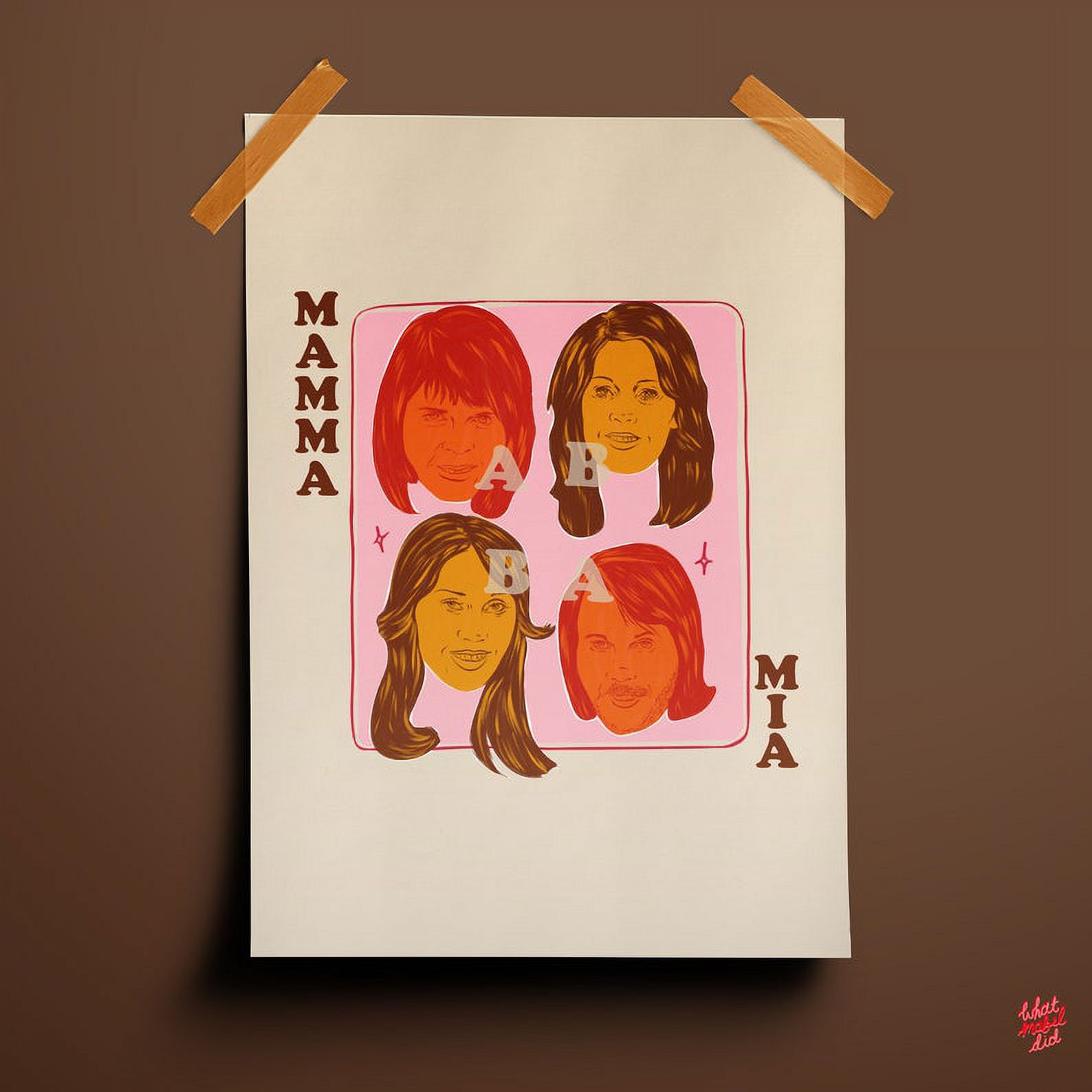 Poster Abba Mamma Mia Art Print | Sustainable 70s Wall Art | Retro ...