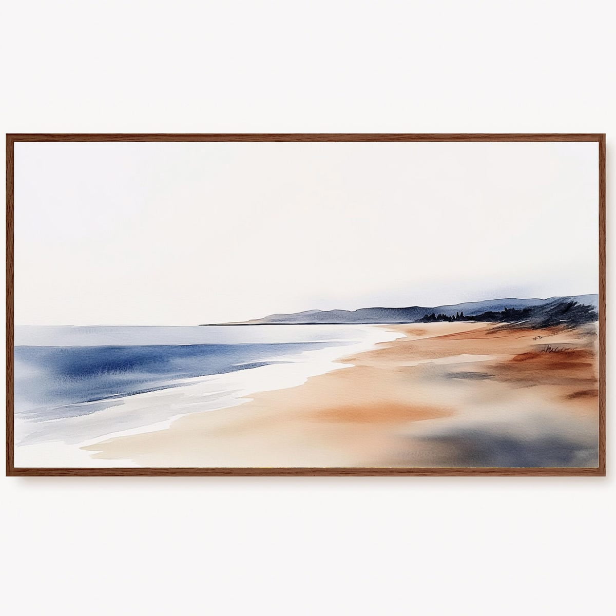 Poster Abstract Coastal Art Tv Art Painting Navy Beige Watercolor ...