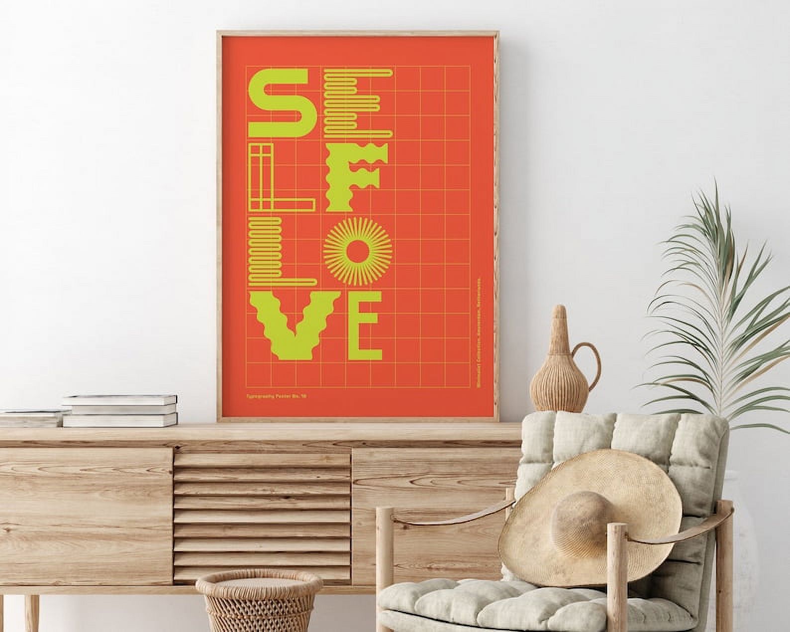 Poster Abstract Lettering Poster , Self Love Poster , Typographic Style ...