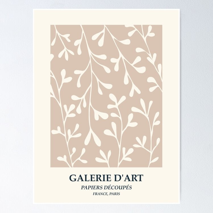 Poster Abstract art print, Museum ,aesthetic, Papiers decoupes, Gallery ...