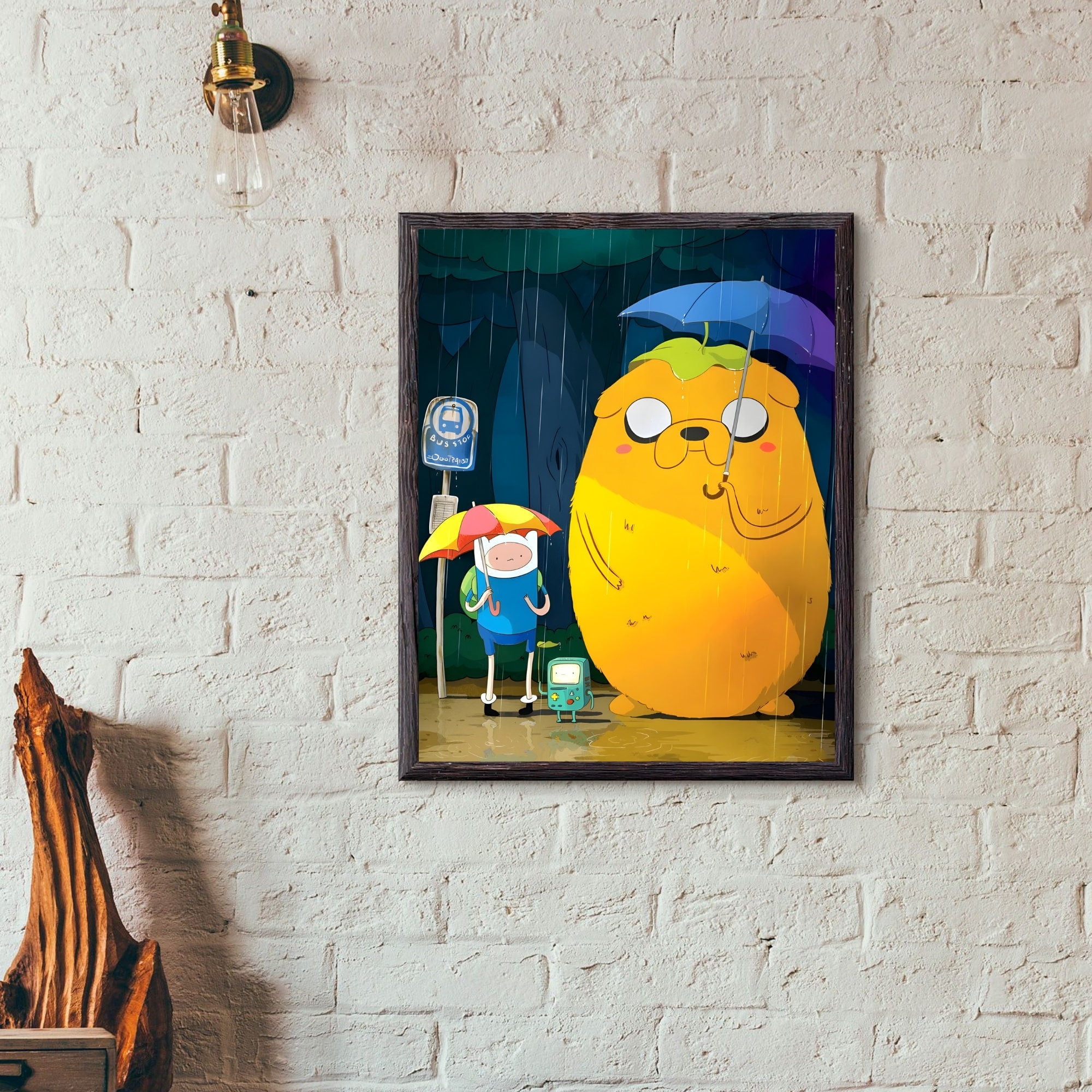Poster Adventure Time X Totoro Poster , Adventure Time Poster , Totoro ...