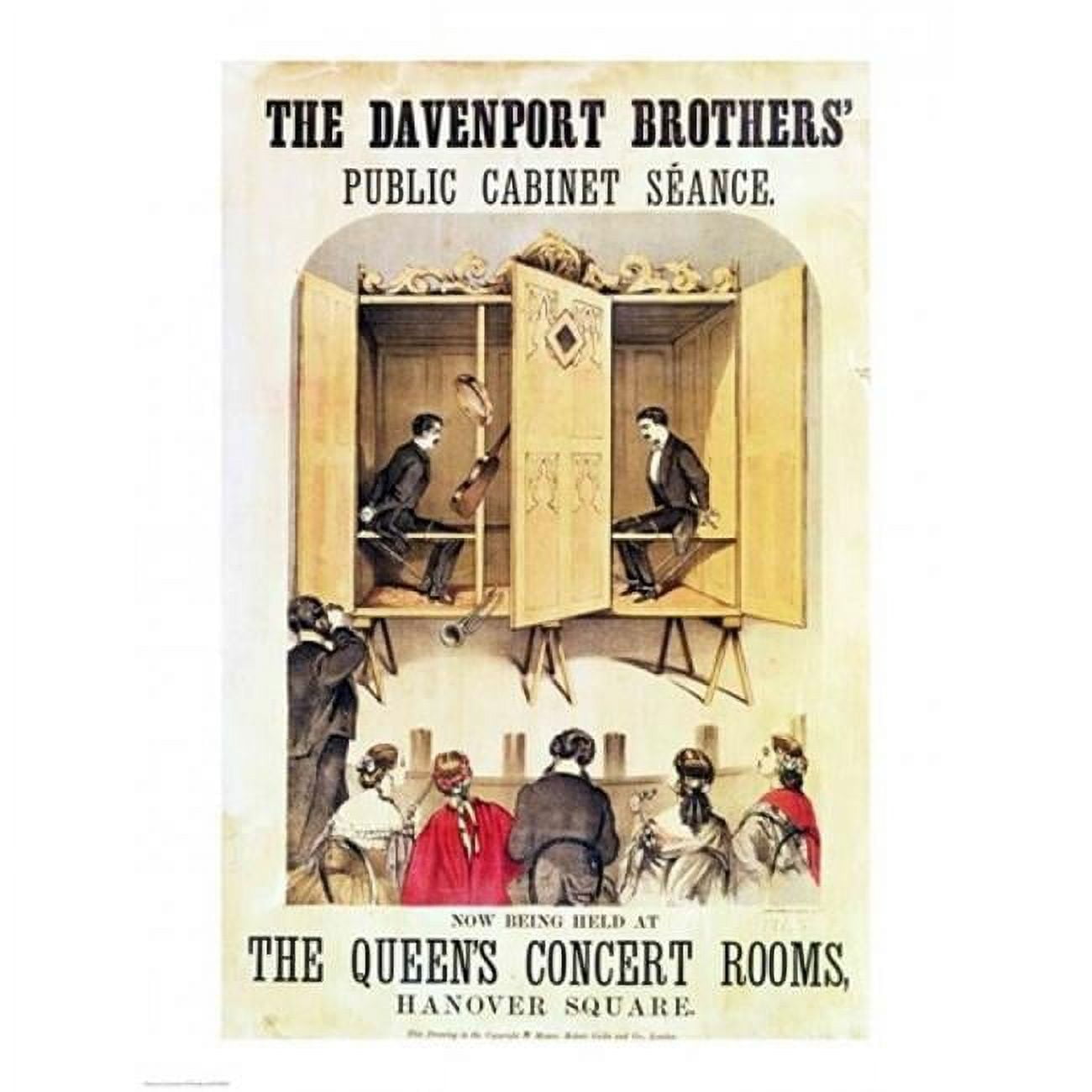 Poster Advertising A Psychic Performance by The Davenport Brothers 1865 ...