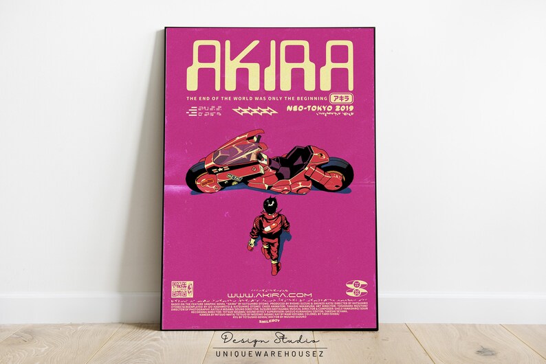 POSTER Akira Original Japanese Anime Poster | Manga Wall Art Print ...