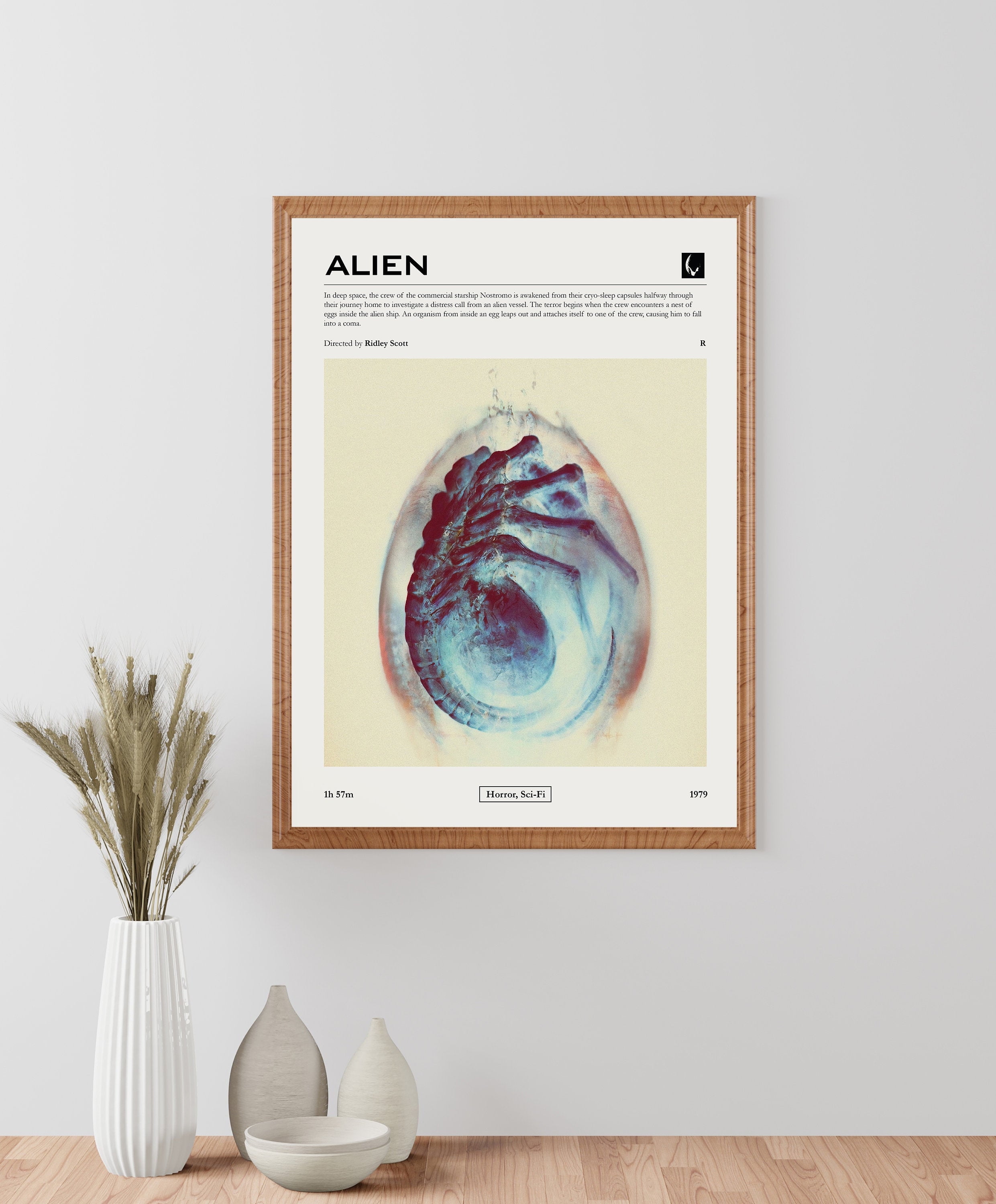 Poster Alien Minimalist Movie Poster | Ridley Scott | Retro Art Print ...