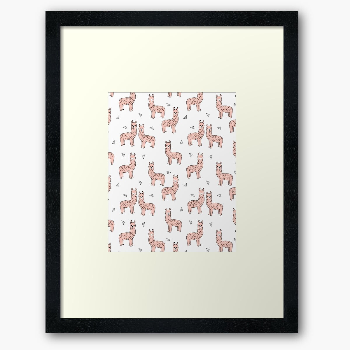 Poster Alpaca - Pale Pink By Andrea Lauren - No Framed, Vintage Wall ...